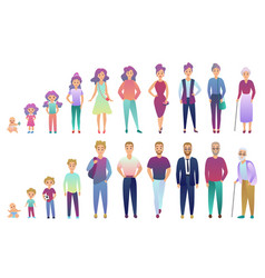 Age from bato adult human growth Royalty Free Vector Image