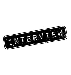 Interview rubber stamp Royalty Free Vector Image