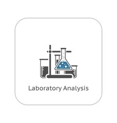 Laboratory analysis icon flat design Royalty Free Vector