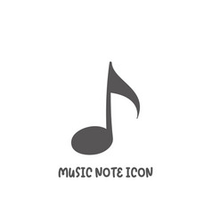 Music note icon isolated on transparent background