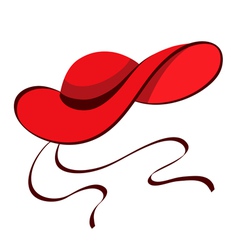 Red bowler hat Royalty Free Vector Image - VectorStock