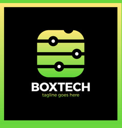 Box tech logo Royalty Free Vector Image - VectorStock