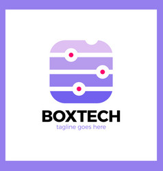 Box tech logo Royalty Free Vector Image - VectorStock