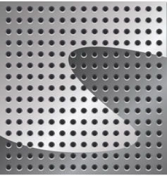 Metal texture pattern with holes Royalty Free Vector Image