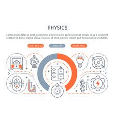 Banner physics Royalty Free Vector Image - VectorStock