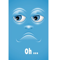 Blue eyes in different emotions Royalty Free Vector Image