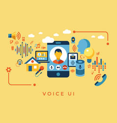 Voice user interface icon set Royalty Free Vector Image