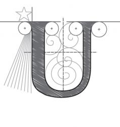 U Royalty Free Vector Image - VectorStock