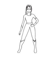 Superhero Outlines for Girl Vector Images (over 120)