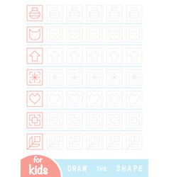 Draw the shapes education game for children Vector Image