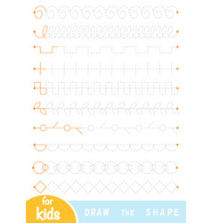 Draw the shapes education game for children set Vector Image
