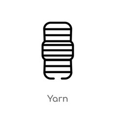 Outline ball wool icon isolated black simple Vector Image