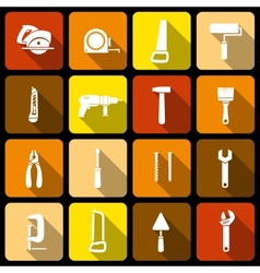 Cartoon tools icons set Royalty Free Vector Image