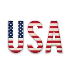 American united states flag in glossy star button Vector Image