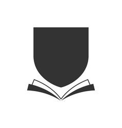 Book shield student logo concept design symbol Vector Image