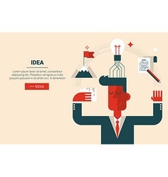 Creative idea flat isometric concept Royalty Free Vector