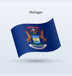 National flag michigan Royalty Free Vector Image