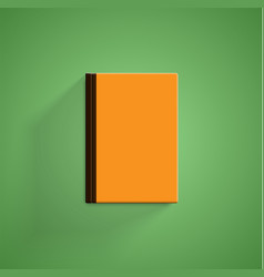 Realistic colorful books with green background Vector Image