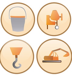 A set construction labels with different Vector Image