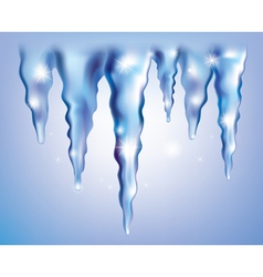 Icicles cluster in row isolated Royalty Free Vector Image
