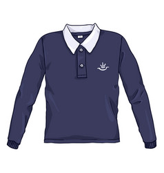 Single cartoon - dark blue polo shirt Royalty Free Vector
