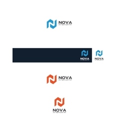 Letter n colorful square logo Royalty Free Vector Image
