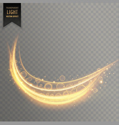 Transparent golden light effect background Vector Image