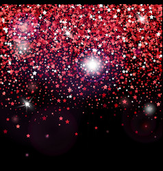Decorative poster with bright glitter stars Vector Image