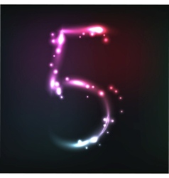 Luminous numbers Royalty Free Vector Image - VectorStock