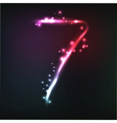 Luminous numbers Royalty Free Vector Image - VectorStock