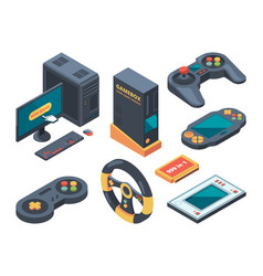 Computer digital video online game console game Vector Image
