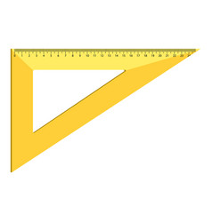 Plastic angle ruler icon realistic style Vector Image