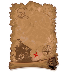 Pirate Scroll Gun and Compass Royalty Free Vector Image