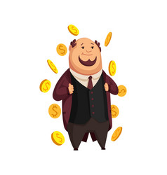 Cartoon rich people image a funny woman Royalty Free Vector