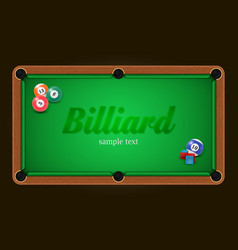 Billiard poster Pool hall - Eight ball Royalty Free Vector