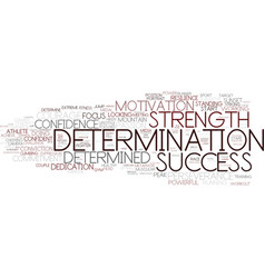 Determination word cloud concept Royalty Free Vector Image