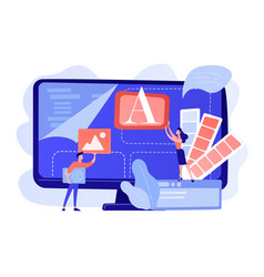 Low code development concept banner header Vector Image