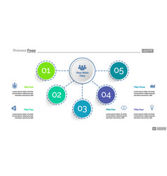 Four elements flowchart template Royalty Free Vector Image