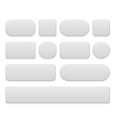 White blank app icon button template Royalty Free Vector