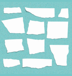 Set isolated realistic empty paper Royalty Free Vector Image