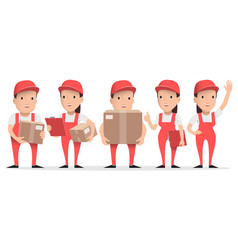 Character delivery man Royalty Free Vector Image