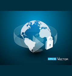 World lock security 4 Royalty Free Vector Image