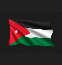 Jordan flag on a white Royalty Free Vector Image