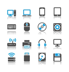 Computer icons thin Royalty Free Vector Image - VectorStock