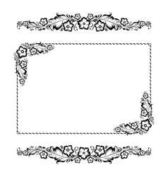 Flower frame Royalty Free Vector Image - VectorStock
