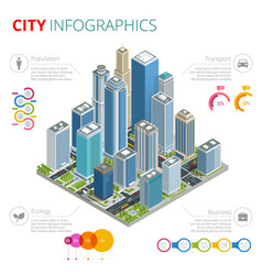 City infrastructure infographics Royalty Free Vector Image