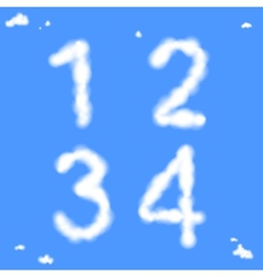 Cloud numbers Royalty Free Vector Image - VectorStock
