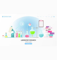 Laboratory research banner Royalty Free Vector Image