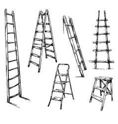 Sketch step ladder Royalty Free Vector Image - VectorStock