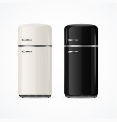 Kitchen equipment refrigerators top view set 6 Vector Image